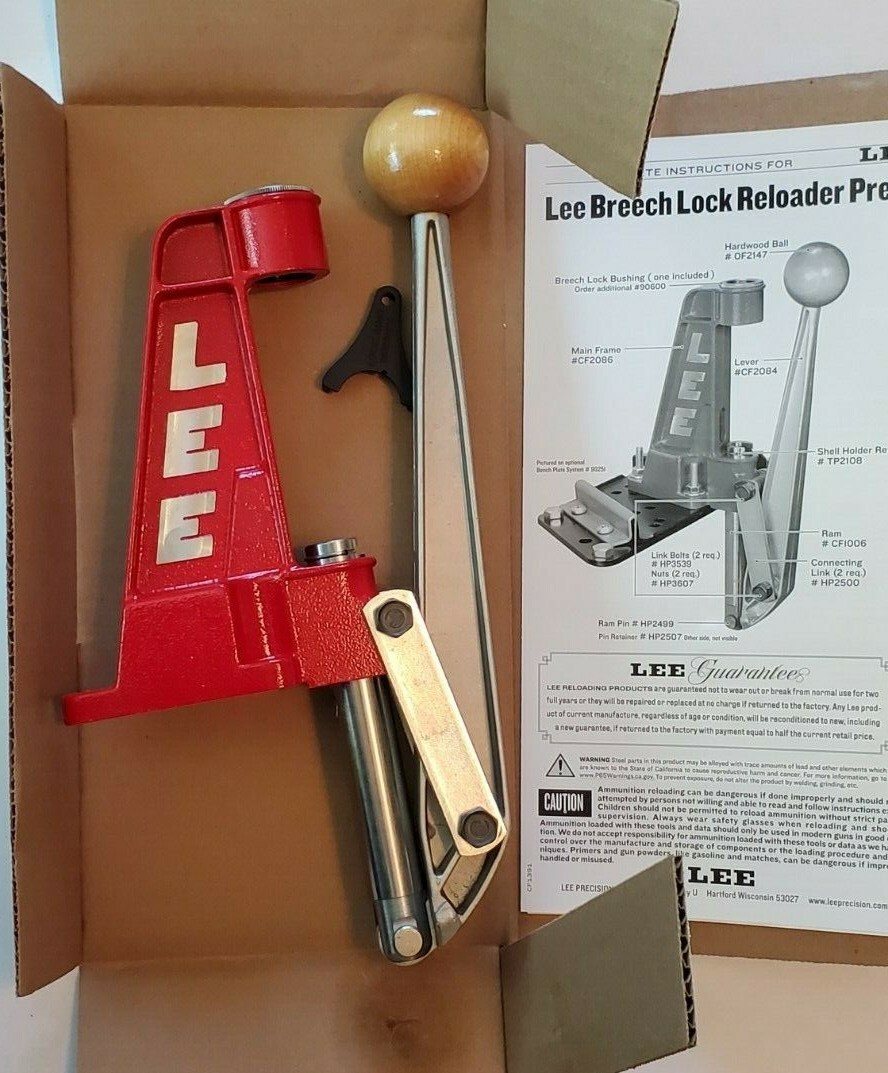 LEE 90045 Breech Lock Reloader Press w/ FREE Bushing *FAST INSURED ...