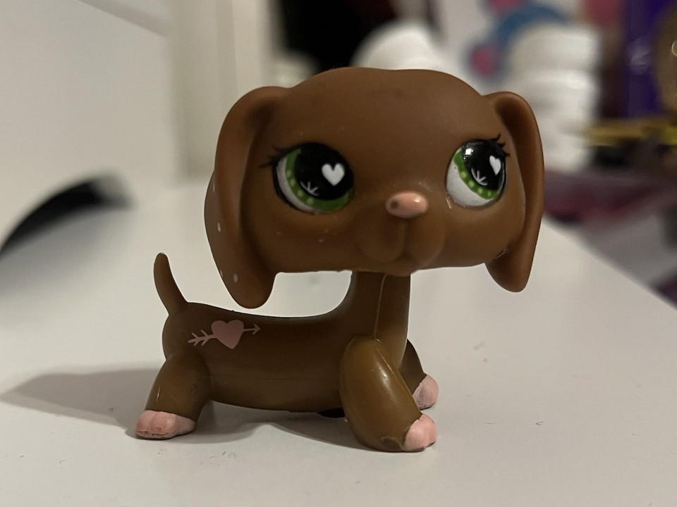 Littlest Pet Shop Dachshund Dog #556 Authentic Valentines Day 2006 LPS ...