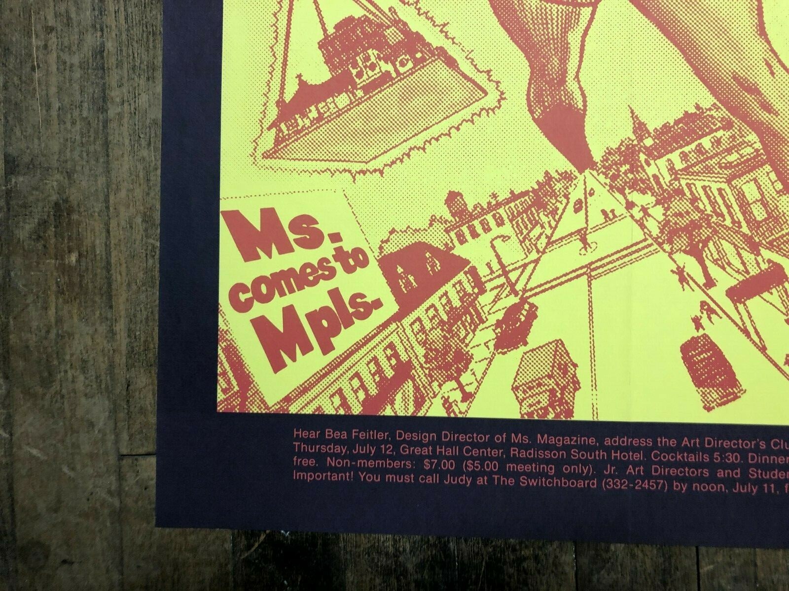 VINTAGE POSTER "Bea Feitler As Wonderwoman" Ms. Comes To Minneapolis ...