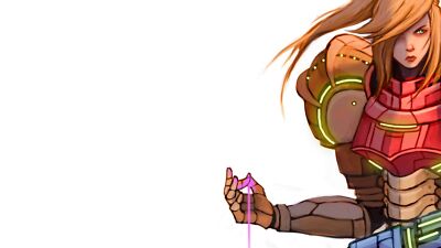 Anime metroid prime samus aran blonde simple background Playmat Gaming ...