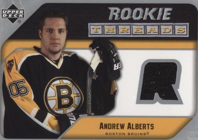 2005-06 Upper Deck - Rookie Threads Andrew Alberts #RT-AA (MEM, RC) for ...