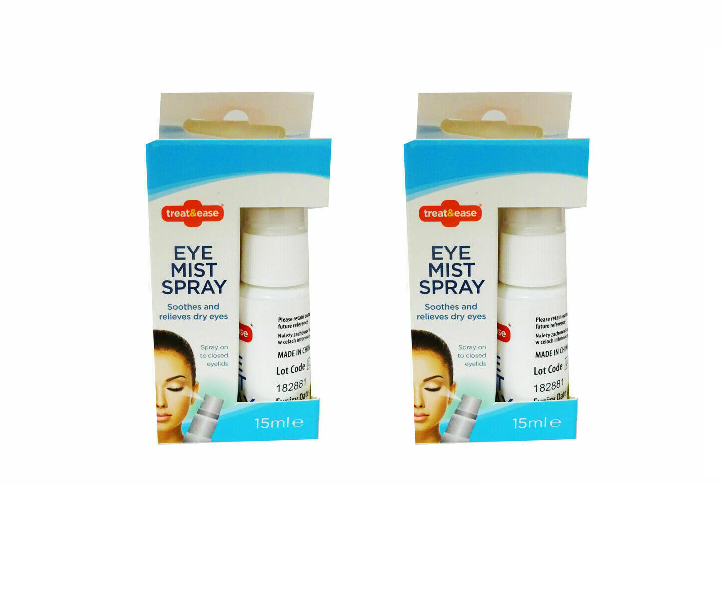 Eye Spray 2 x 15ml Mist Eyelid Spray REFRESHING DRY TIRED IRRITATED ...