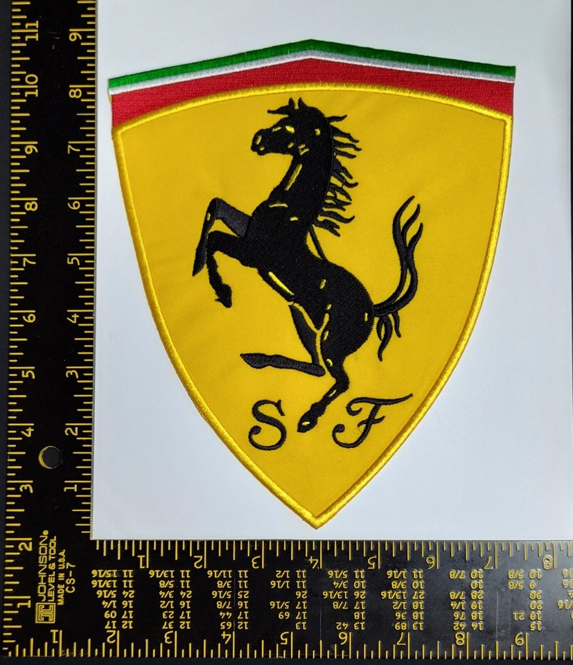 Large Ferrari Quality Patch Est. 9" Iron On Sew On Embroidery Patch ...