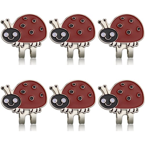 6pcs / lot Ladybug pattern golf ball marker & magnet cap clip | eBay
