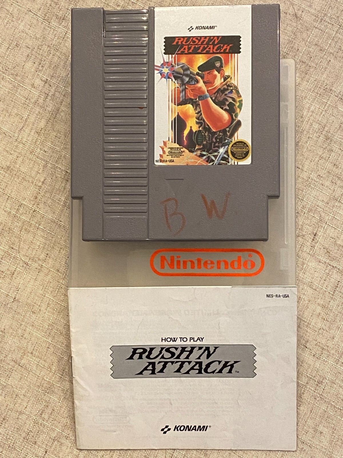 Authentic Rush'n Attack Nintendo NES Game with Case & Instruction ...