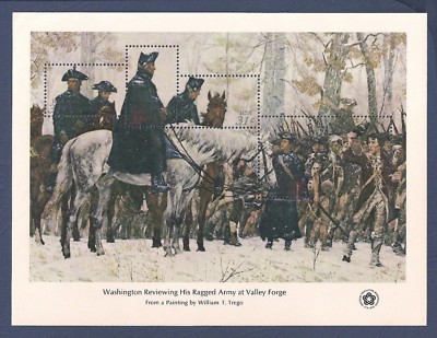 GEORGE WASHINGTON REVIEWING ARMY AT VALLEY FORGE - U.S. BICENTENNIAL ...