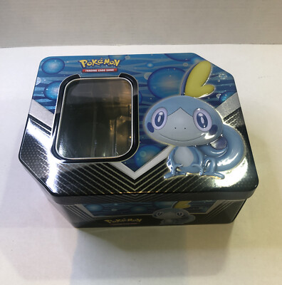 POKEMON TRADING CARD GAME~EMPTY METAL TIN~STORAGE BOX~ORGANIZER NEW ...