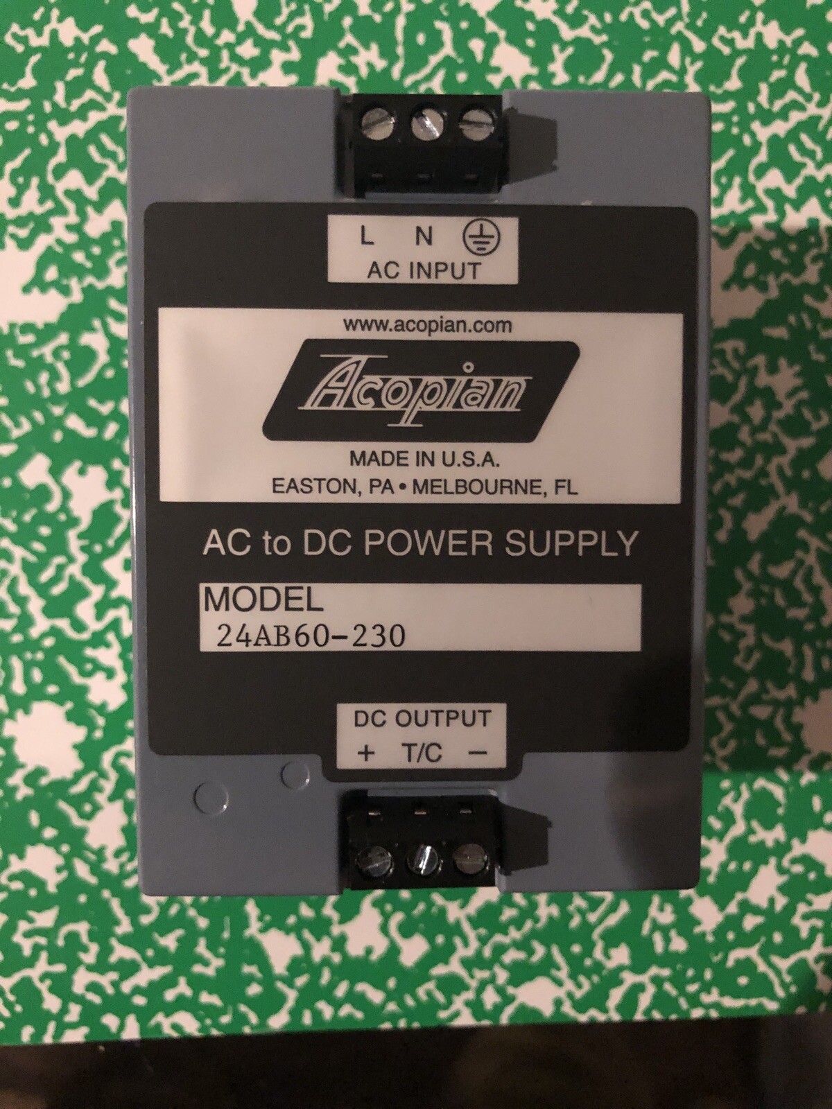 Acopian Power Supply Model 24AB60-230 AC to DC Made in USA | eBay
