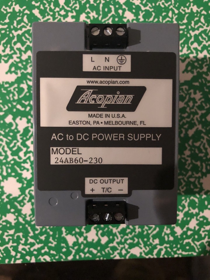 Acopian Power Supply Model 24AB60-230 AC to DC Made in USA | eBay