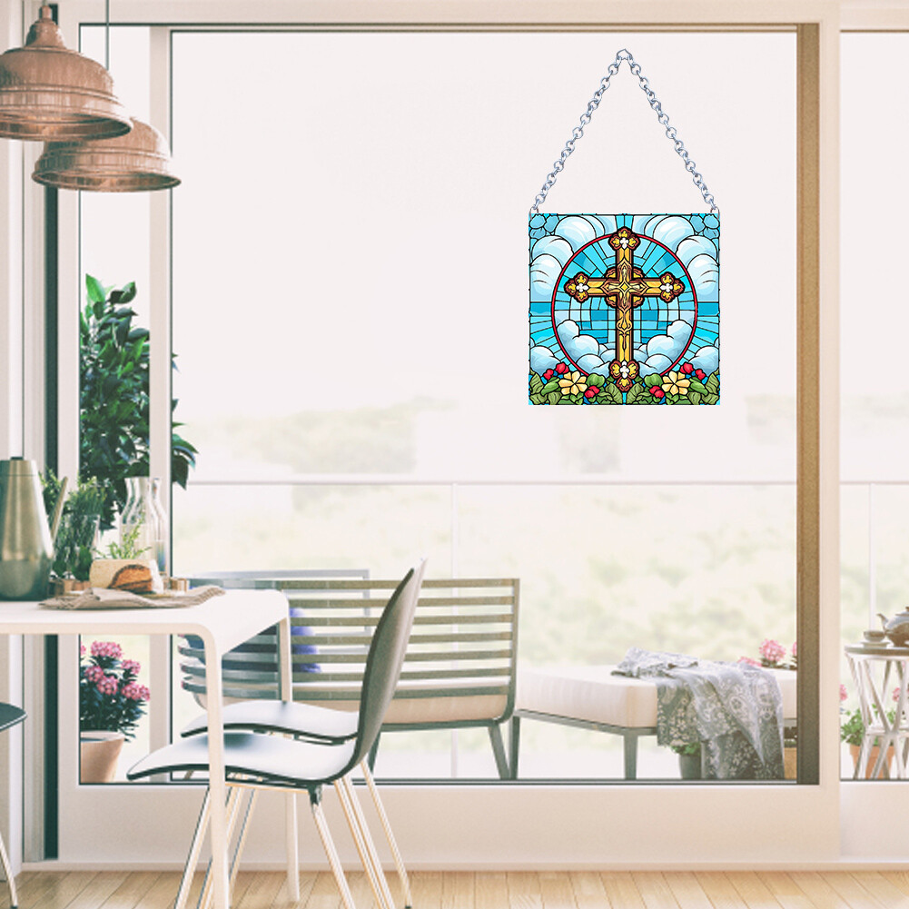 Suncatcher Home Decoration Panel Waterproof Acrylic Door Sign Hanging ...
