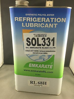 EMKARATE RL 68H POE POLYOL ESTER COMPRESSOR OIL LUBRICANT R134A R22 ...