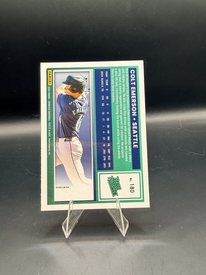 Colt Emerson | ‘25 Donruss Baseball | Orange Velocity | Prospect | #180 ...