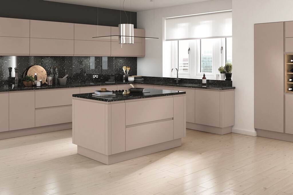 Lucente Matt Cashmere Handleless High Quality Replacement Kitchen Doors | eBay UK