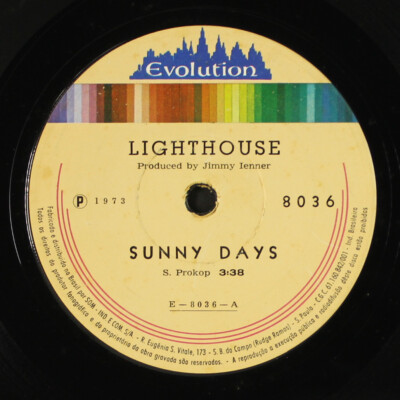 LIGHTHOUSE: sunny days / lonely placed EVOLUTION 7" Single 45 RPM ...