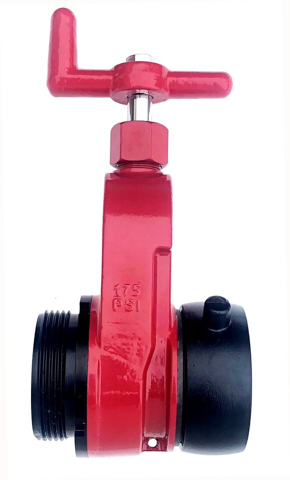 2-1/2" FIRE HYDRANT GATE VALVE ALUMINUM Female Swivel NST x Male NST-NH ...