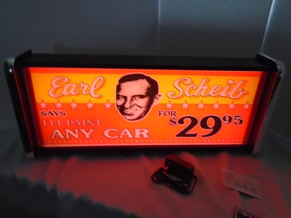 Earl Scheib any car LED Display lighted sign lightbox Wall Light | eBay