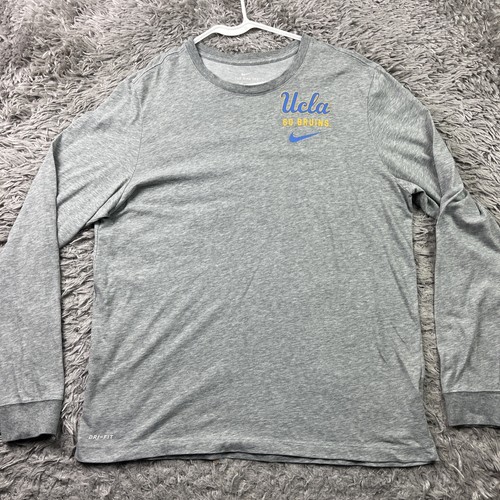 UCLA Bruins Nike Shirt Mens XL Gray Long Sleeve Dri Fit NCAA | eBay
