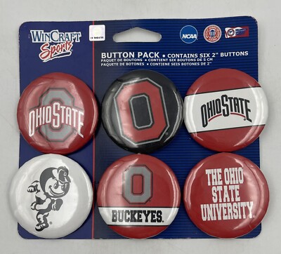 Ohio State Buckeyes Wincraft NCAA Button Pins 6 Pack/ 2 " each | eBay