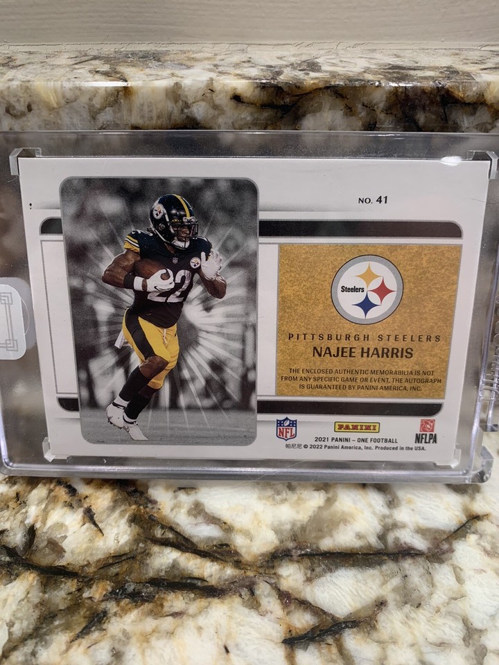 2021 Panini One - Najee Harris - DUAL ROOKIE PATCH AUTO RED RPA /25 ...