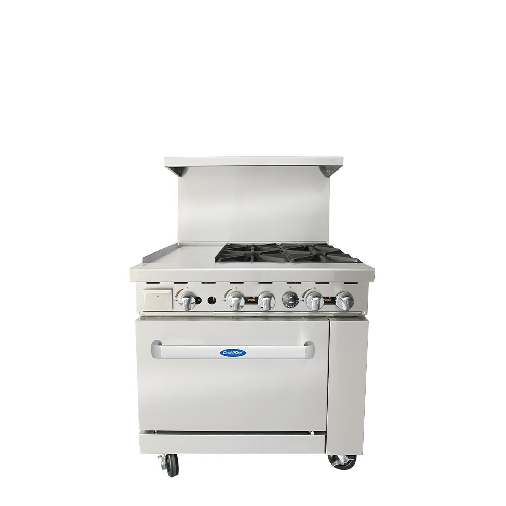 Atosa CookRite ATO-12G4B 36" Natural Gas Range, 4 Burner, 12" Manual ...