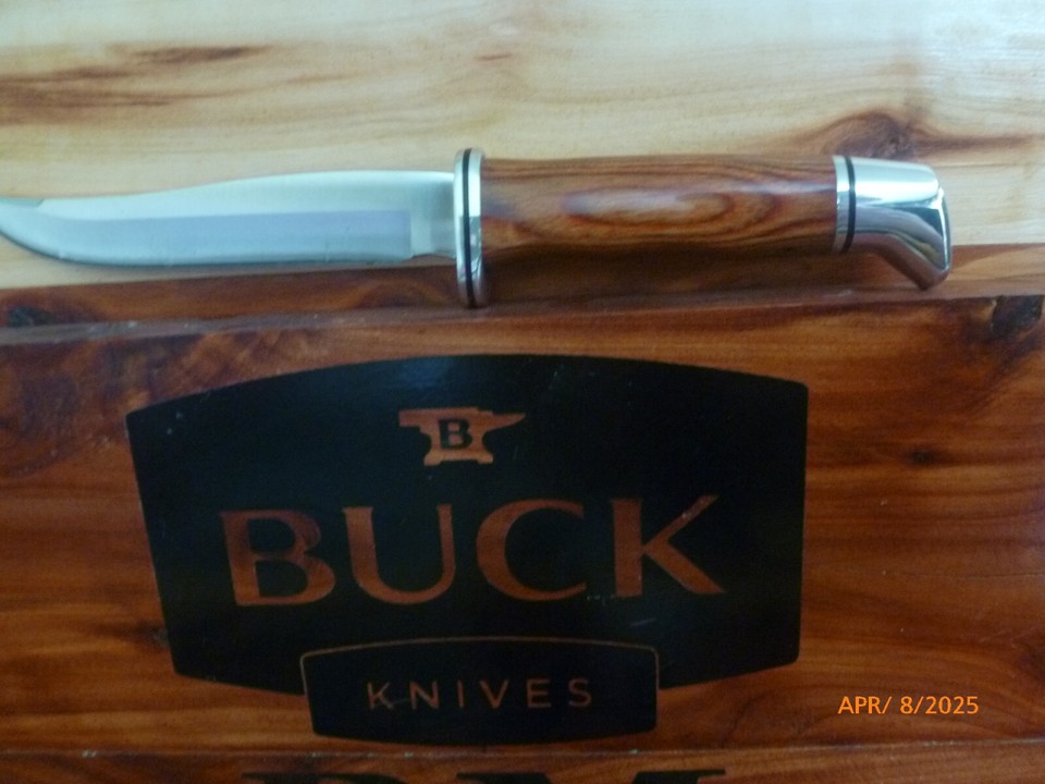 Buck 105CCS1-B Pathfinder Heritage Fixed Blade Knife USA - Leather ...