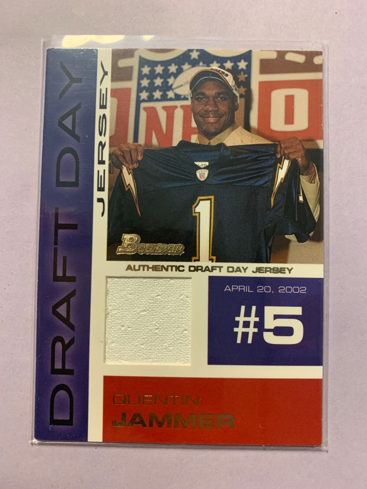 A6784 - 2002 Bowman Draft Day Relics #DDJQJ Quentin Jammer Jersey | eBay
