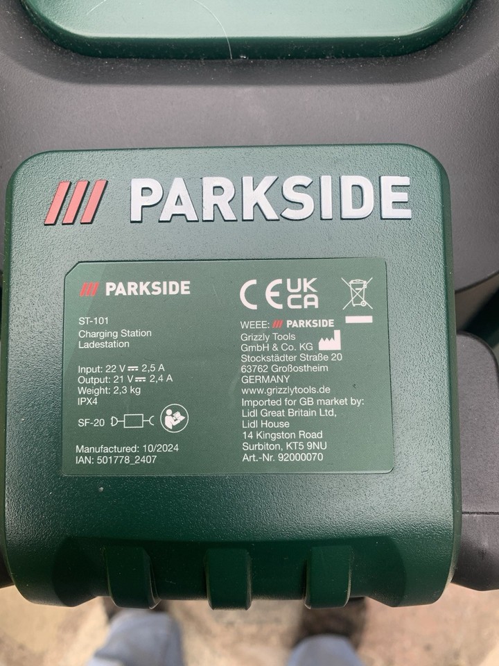 Parkside Robot Lawnmower 20V with Battery and Charging Station Smart ...