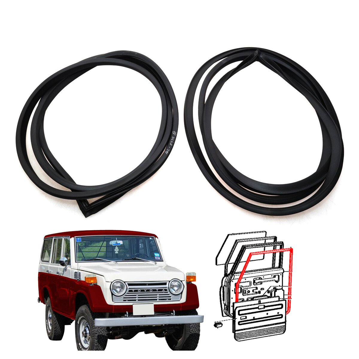 Fit Toyota Land Cruiser 5DR Wagon FJ55 FJ56 75-80 Front Door ...