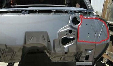 1964-67 Chevy Chevelle/Malibu/GTO/El Camino Driver Side Firewall Panel ...