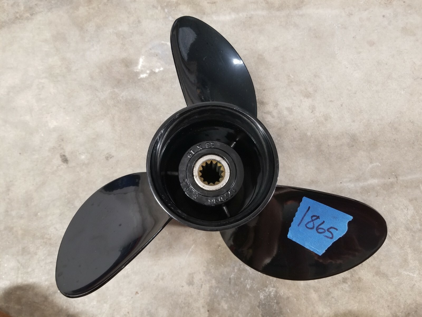 NEW 13" X 19P OMC STAINLESS PROP, 177036, EVINRUDE JOHNSON 13 SPLINE ...