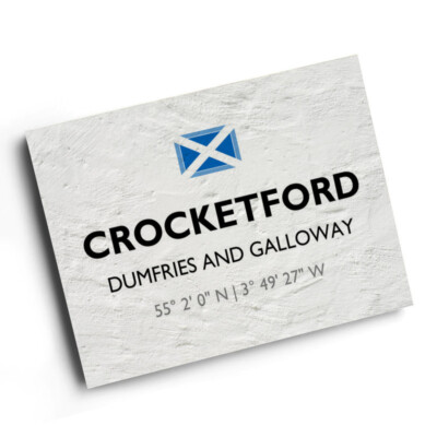 A4 PRINT - Crocketford, Dumfries and Galloway, Scotland - Lat/Long ...