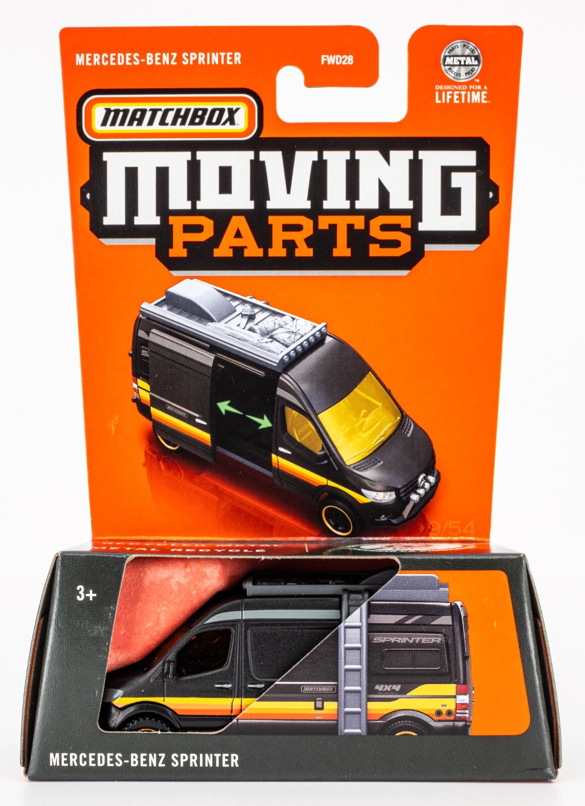 2024 Matchbox Moving Parts #9 Mercedes-Benz Sprinter MATTE BLACK | FSC ...
