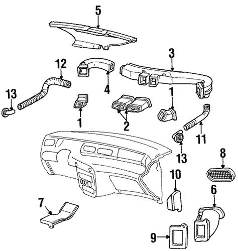 Genuine Ford Duct F58Z-19B680-B | eBay