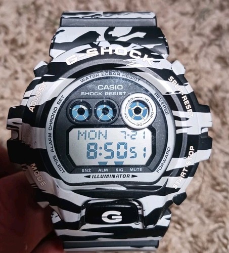 Casio MenS Watch Quartz Digital G-Shock White Black Series Zebra Gd ...