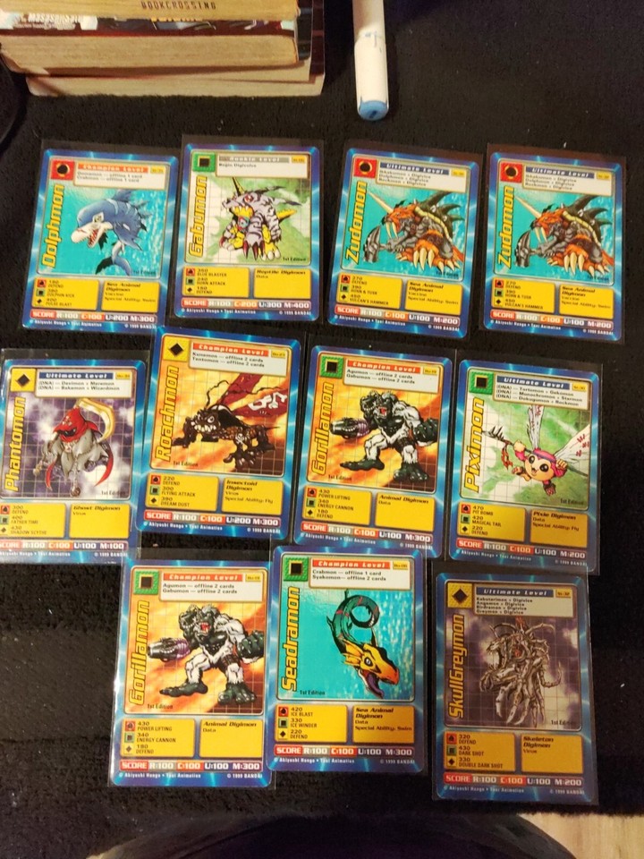 Digimon Cards Lof 57 1st Edition Cards Vintage 1999 Bandai | eBay