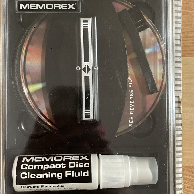 vintage MEMOREX CD /DVD Wet Cleaner Kit MANUAL COMPACT DISC CLEANER for ...