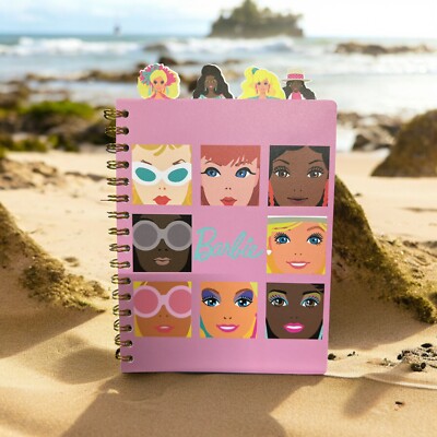 BARBIE JOURNAL 4 sections With Barbie Head Tabs 96 pages total NEW In ...