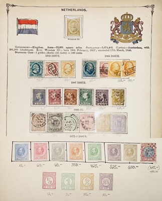 AMAZING Netherlands Stamp Collection Mint & Used From Old Album CV ...