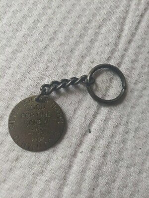 GOOD FOR ONE SCREW NIGHT SILVER DOLLAR HOTEL DENVER COLORADO KEYCHAIN ...