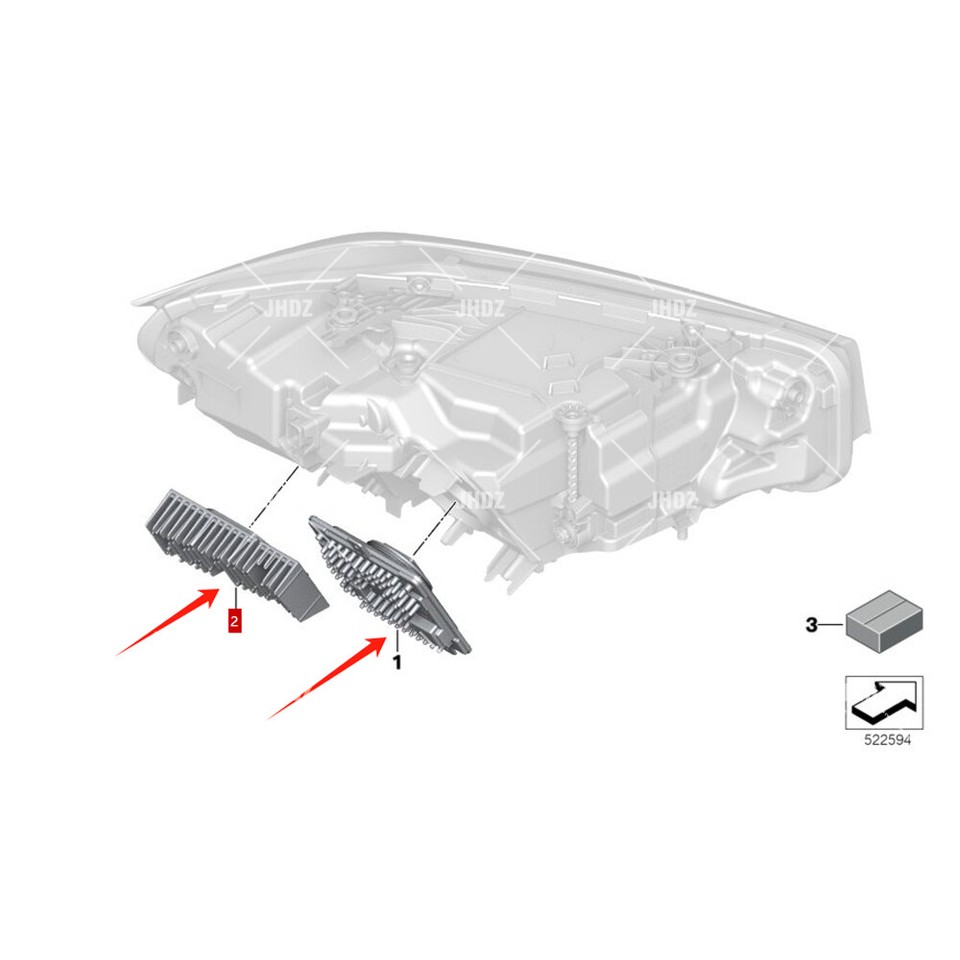 RIGHT LED HEADLIGHT MODULE SET For BMW G20 G21 LCI 330e 330i M340i 2023 ...