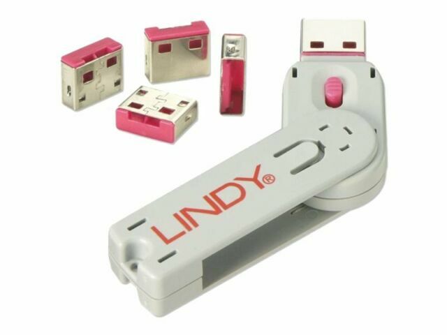 Lindy 40450 USB Port Schloss 4 Stueck Mit Schlüssel Co Pink for sale ...