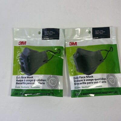 Set of 2 Daily Face Mask, Reusable, Lightweight Cotton Fabric, Ear ...