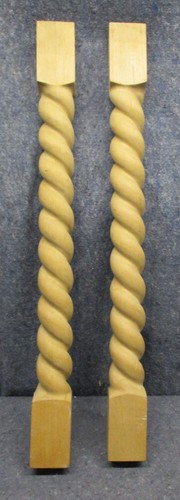 Wooden Stair Rope Twist Spiral Balusters Spindles Newels Pre-Primed 40 ...