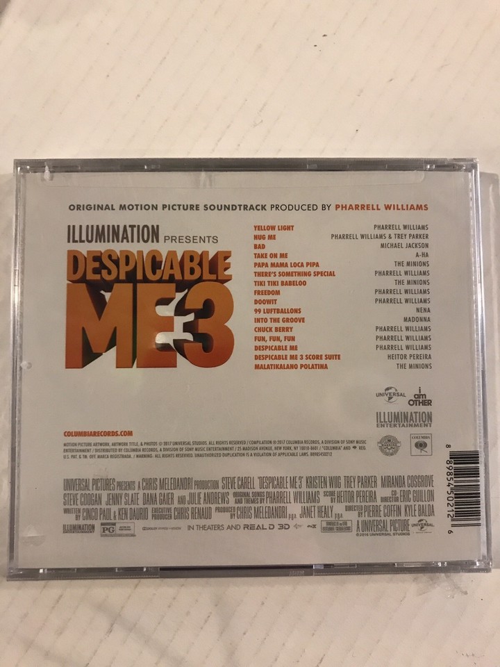 VARIOUS Despicable Me 3 Soundtrack NEW CD album from Universal Records ...