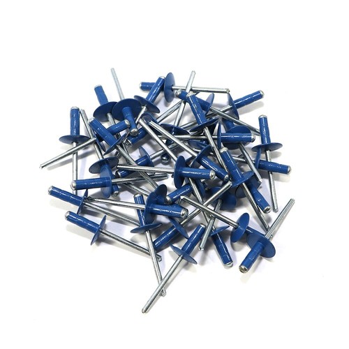 Box of 250 Multi Grip Chevron Blue Finish 3/16" Dia. Large Head ...