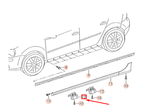NEW VOLKSWAGEN GOLF MK5 ROCKER MOLDING JACK ADAPTER 1K0853493 OEM | eBay