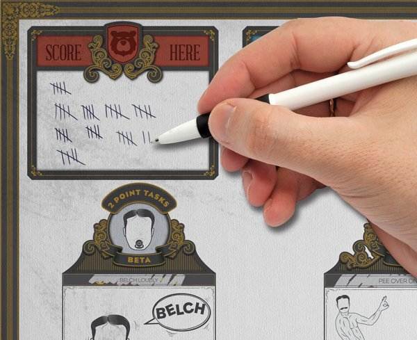 Man Points - The Game Poster Scratch & Play Scratchable Dare Game By ...