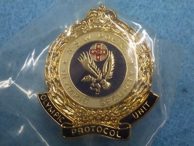 New South Wales Police "Protocol" Gold & Black Pin Sydney 2000 Olympic ...