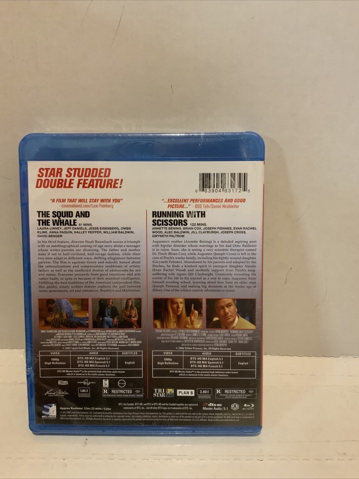 🏈 The Squid and the Whale / Running with Scissors (Blu-ray) New Sealed‼ ...