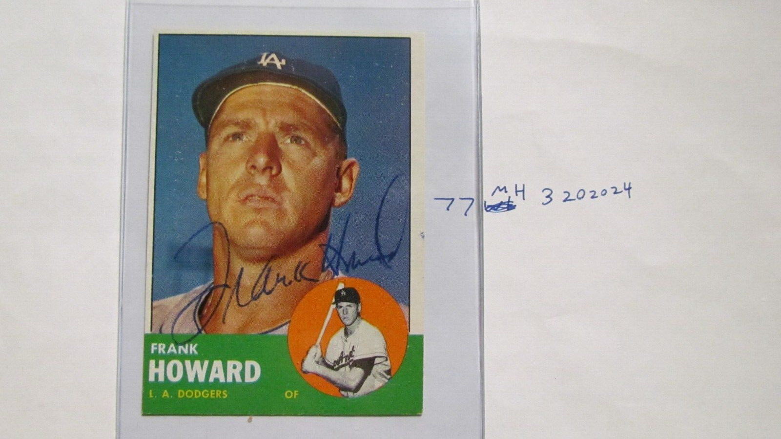 1963 Topps Frank Howard signed card | eBay